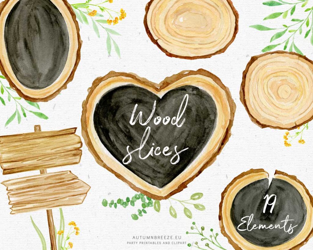 Watercolor Woodland Mushrooms Clipart