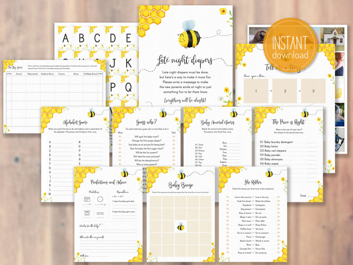 Honey Bee Baby Shower Games