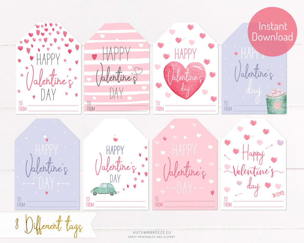 Instant Download Printable Valentine's Day tag ️