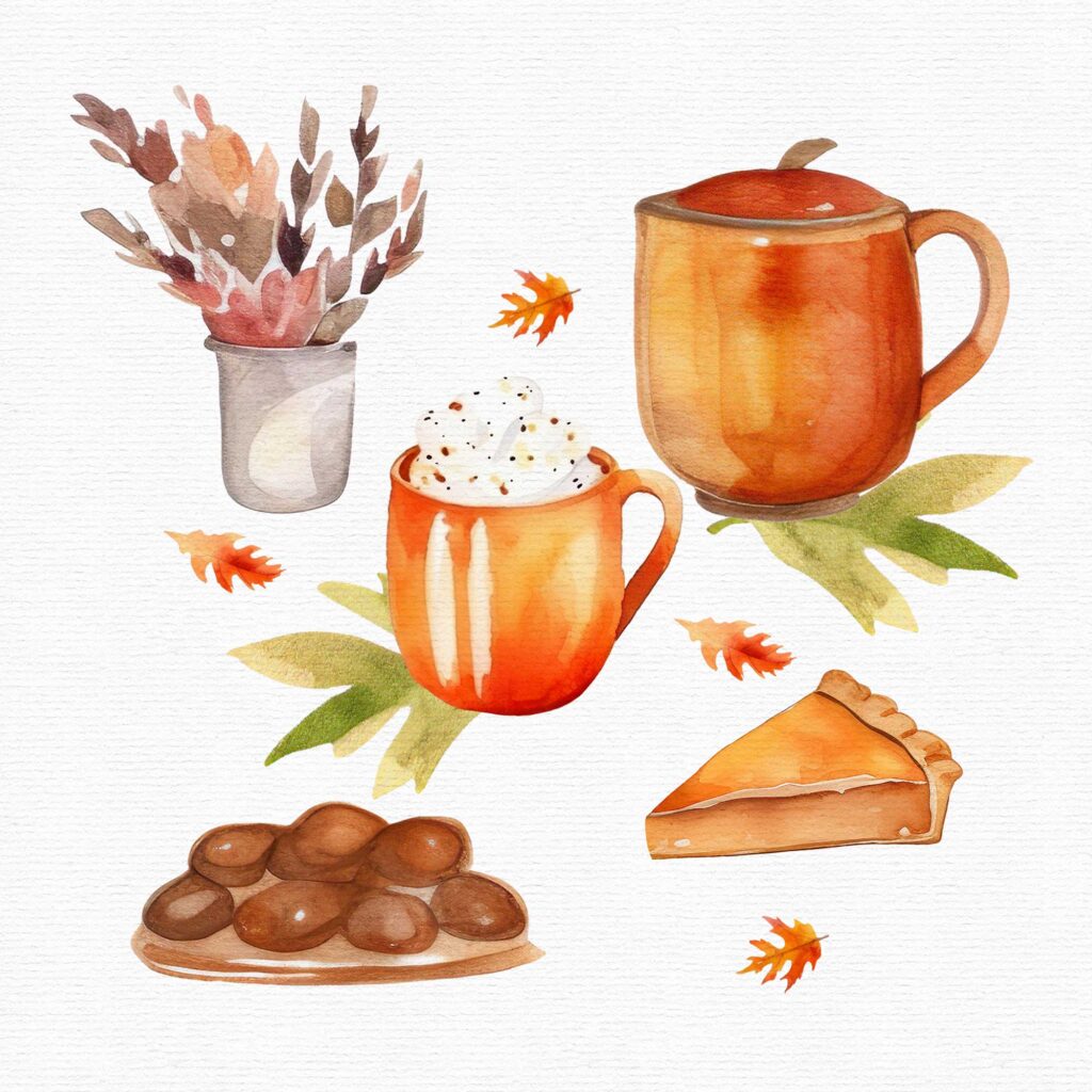 Thanksgving clipart, Autumn clipart,