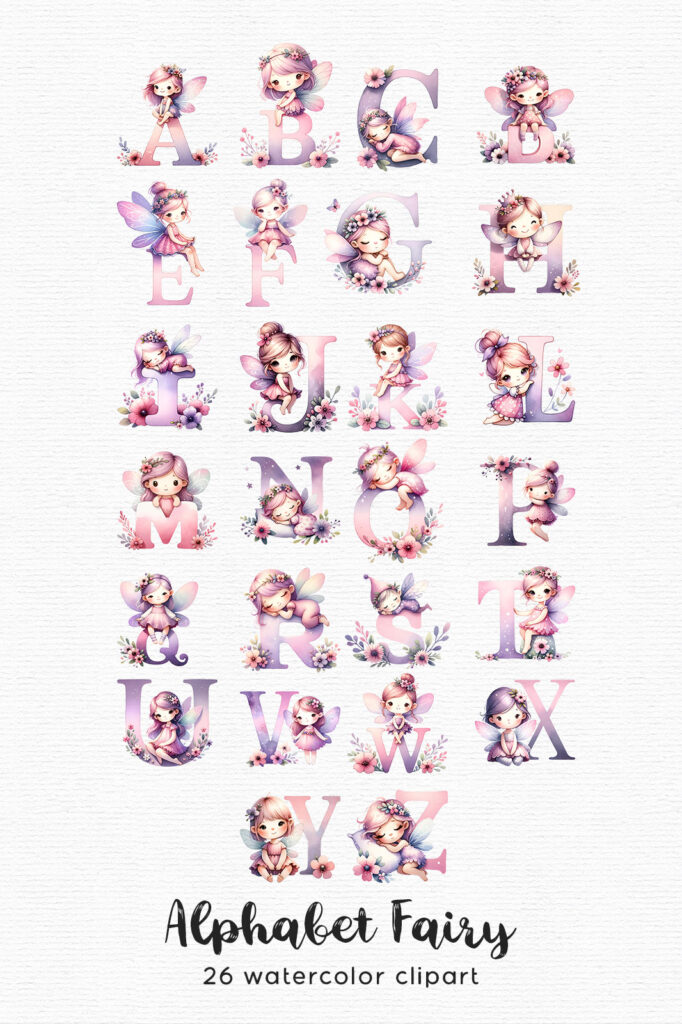 Fairy Alphabet clipart