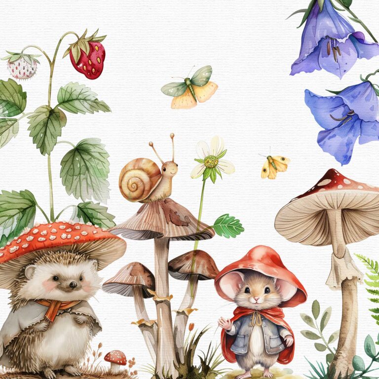 woodland animals clipart bundle! Set of 83 png 🦊 🐻 🐿️